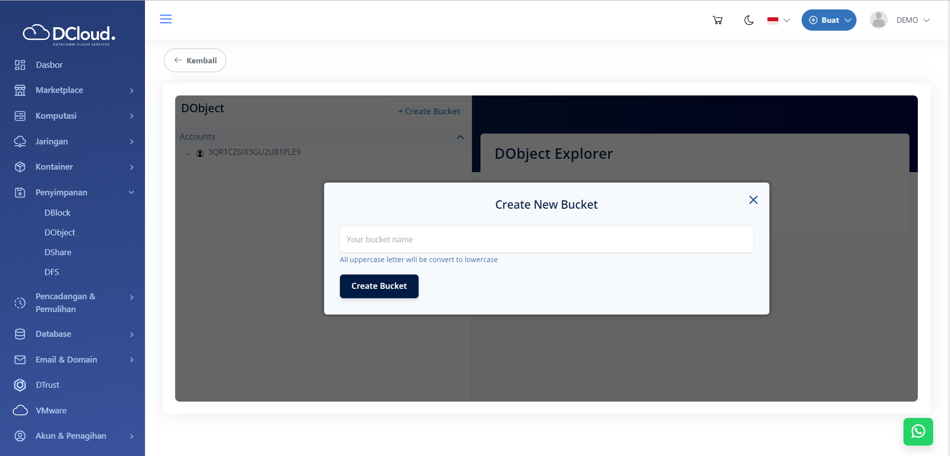 Pergi ke Penjelajah - Dokumentasi DCloud